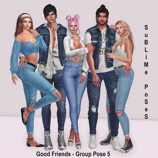 Second Life Marketplace Sublime Poses Good Friends Group Pose 5